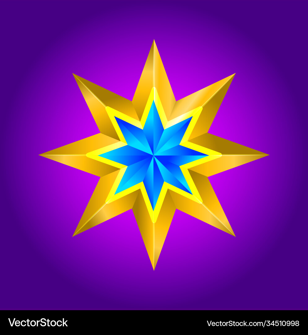 Abstract star background overlying shapes Vector Image