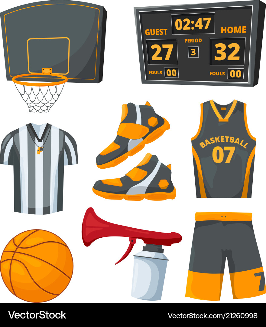 Basketball Sport Symbols Royalty Free Vector Image