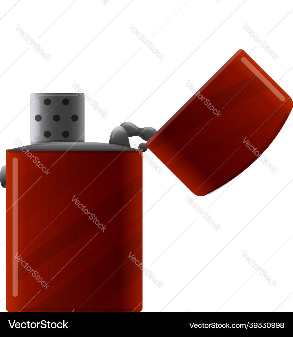 Car lighter icon cartoon cigarette fire Royalty Free Vector