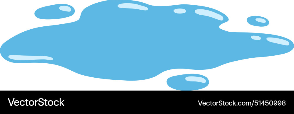 Cartoon blue dripping water drop splash spray Vector Image