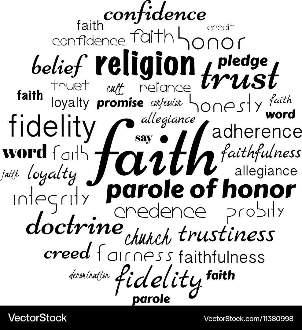 Faith word cloud Royalty Free Vector Image - VectorStock