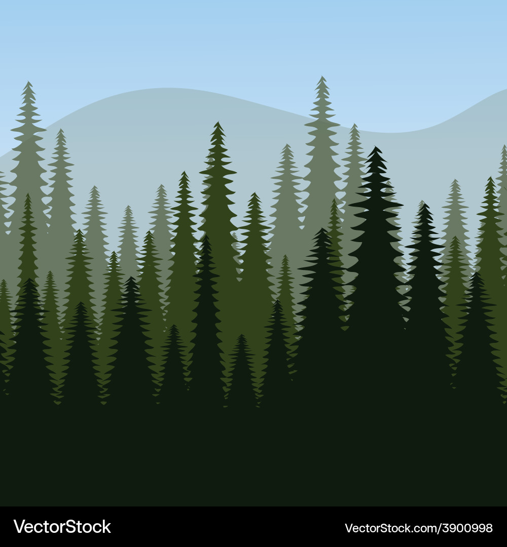 Forest Landscape Royalty Free Vector Image - VectorStock