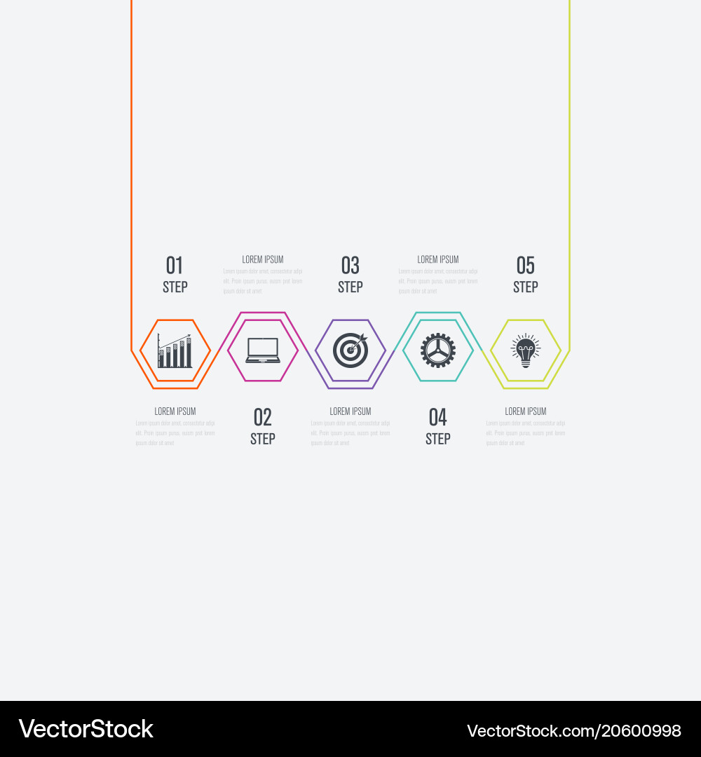 Infographics 5 options Royalty Free Vector Image