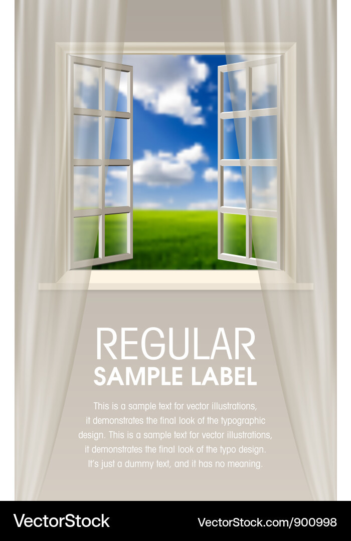 Opening window Royalty Free Vector Image - VectorStock