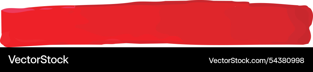 Red highlighter stroke underline marker color Vector Image