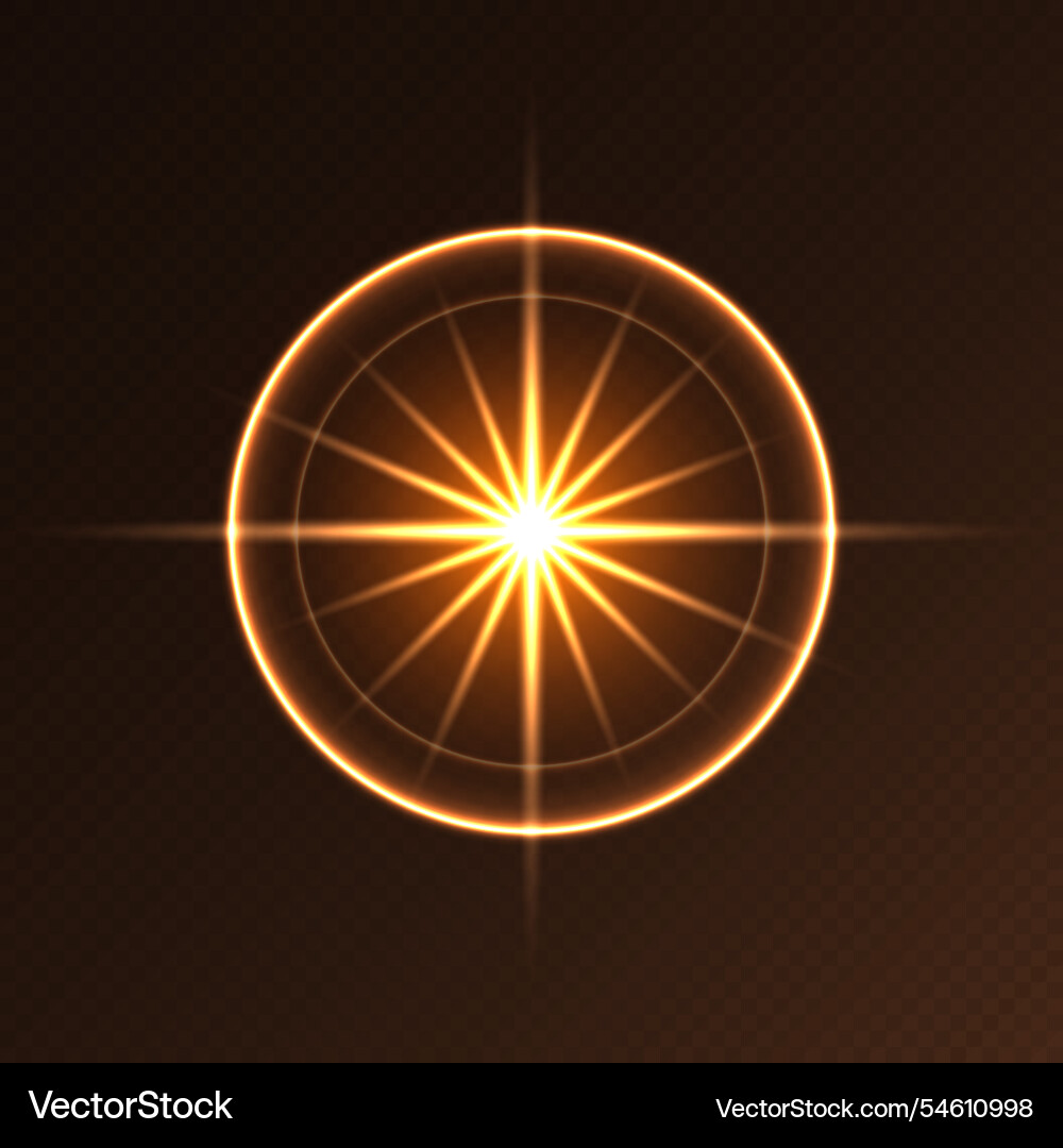 Sunlight flare glowing shiny sparkle lens Vector Image