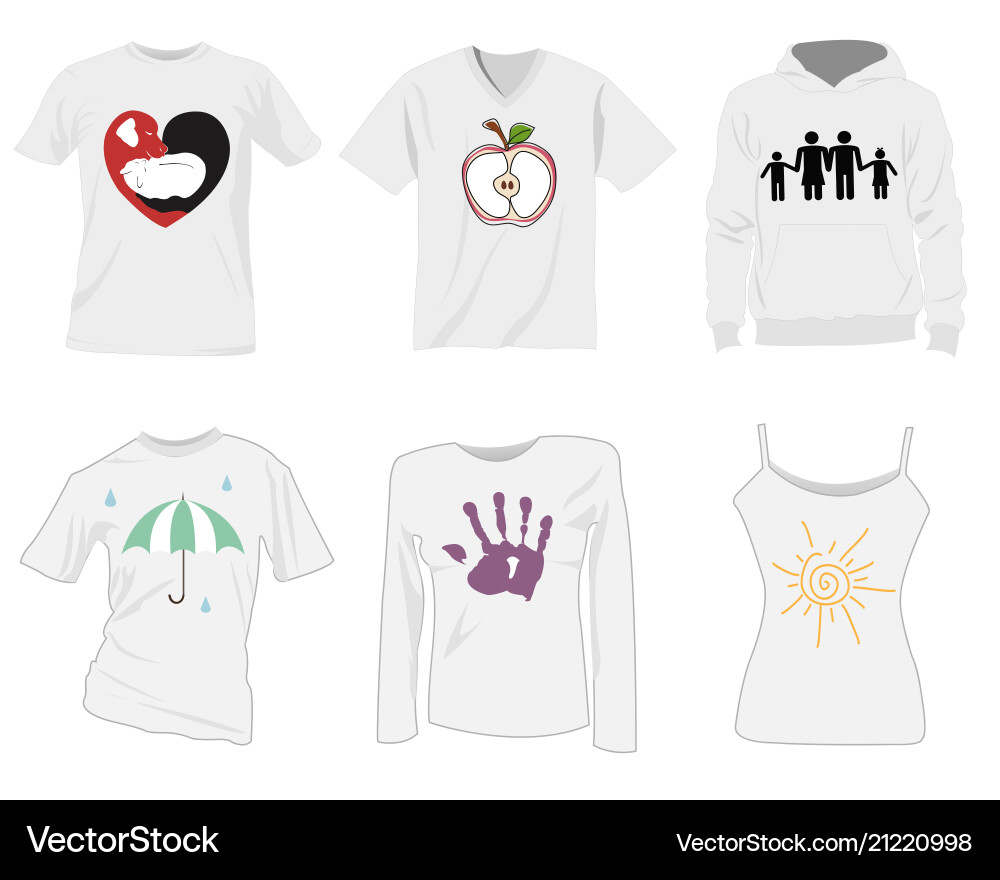 T-shirt templates Royalty Free Vector Image - VectorStock