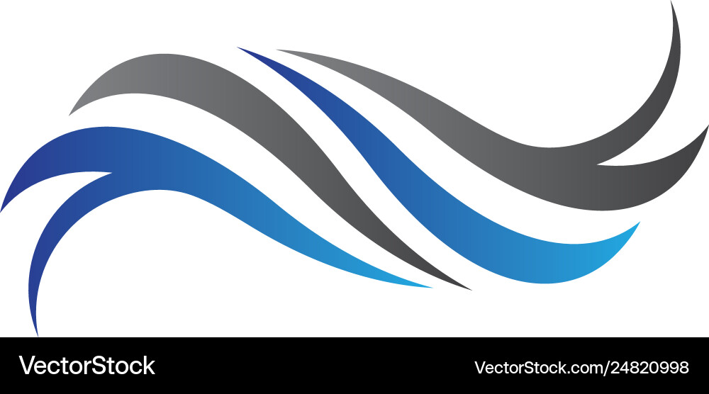 Wave symbol design Royalty Free Vector Image - VectorStock
