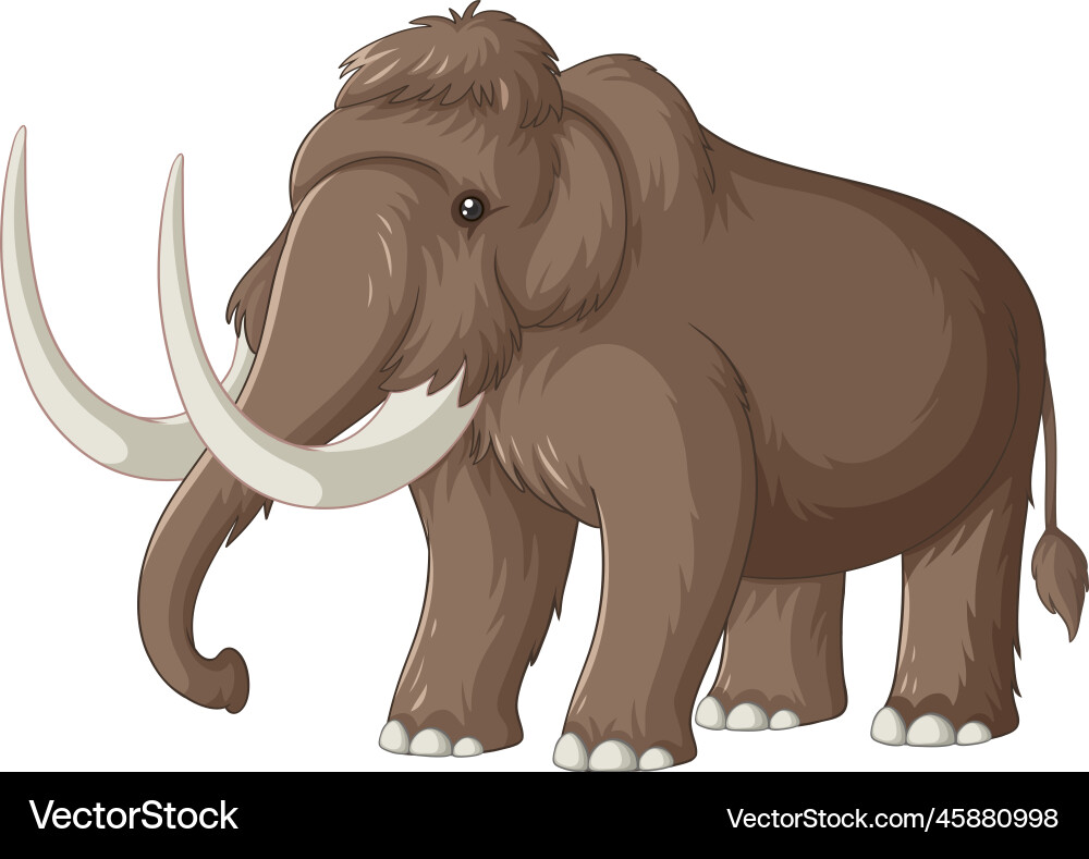 Wollte Mammut Extintentier Lizenzfreies Vektorbild