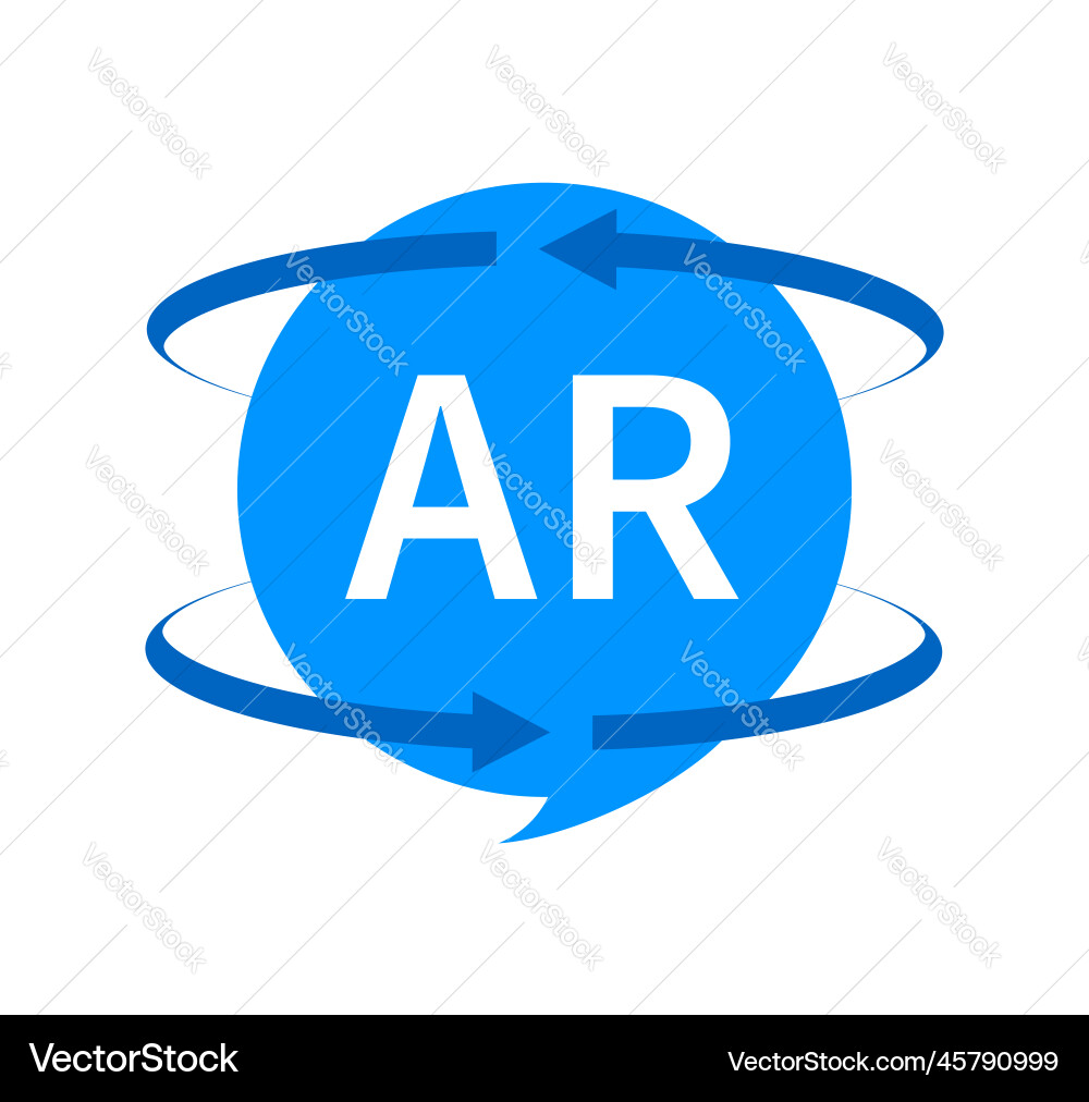 Augmented reality icon ar symbol virtual Vector Image
