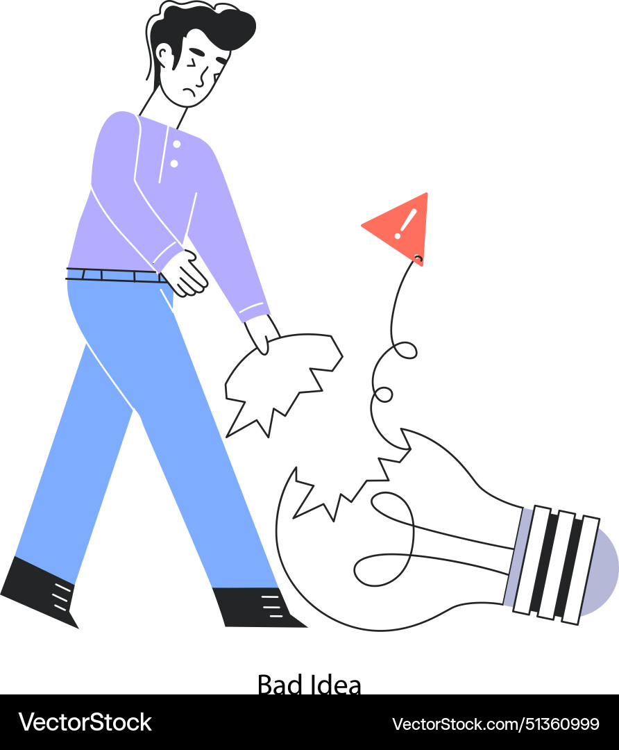 Bad idea Royalty Free Vector Image - VectorStock