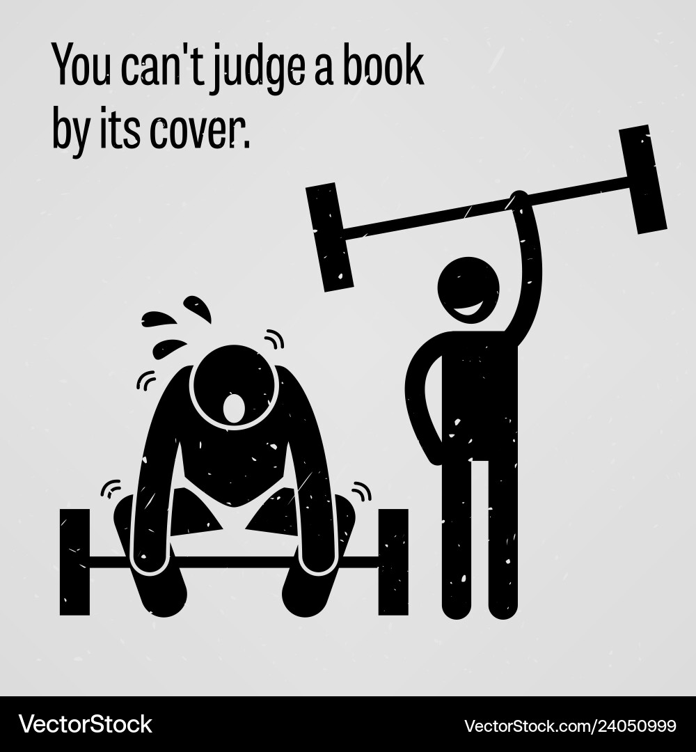 Don't Judge a Book by its Cover Royalty Free Vector Image