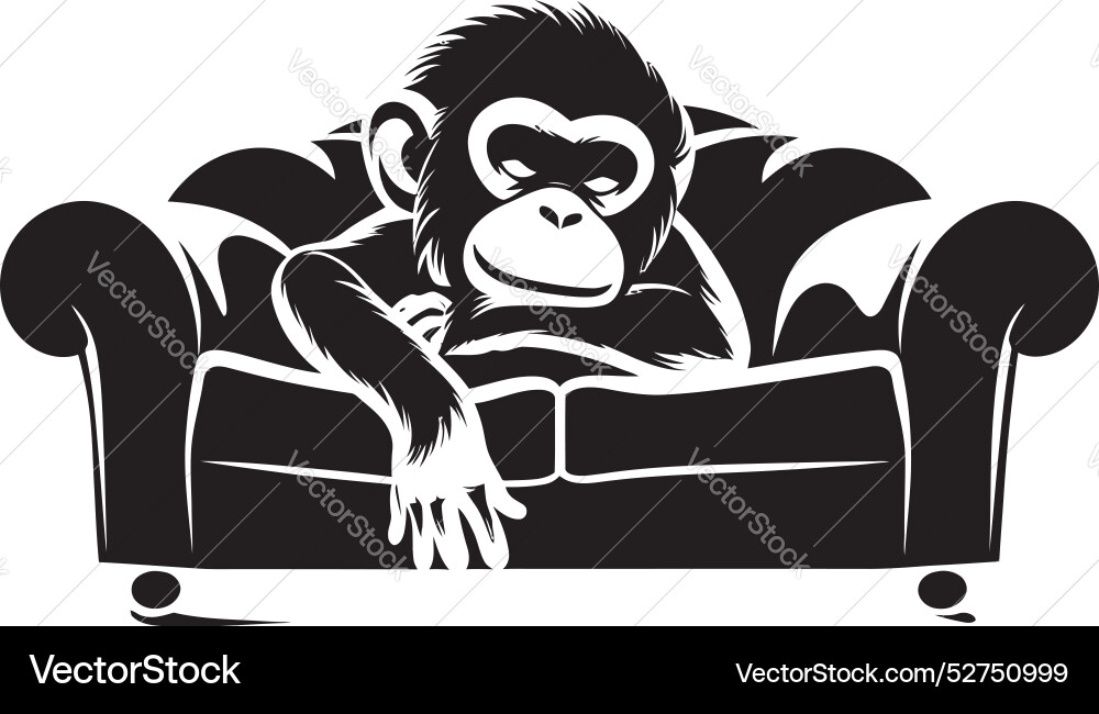 Dreamland den lazy monkey snooze icon restful Vector Image