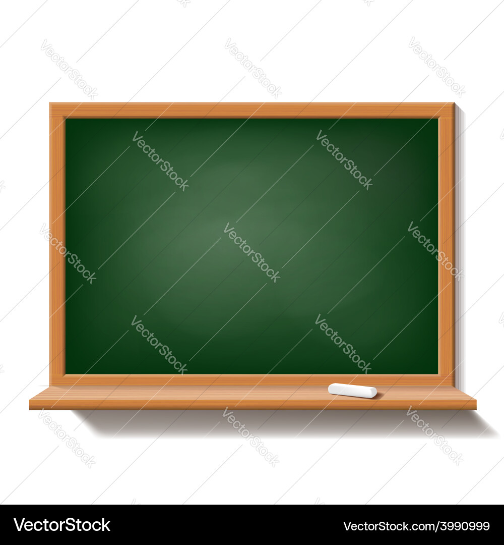 Green school board isolated on white background Vector Image
