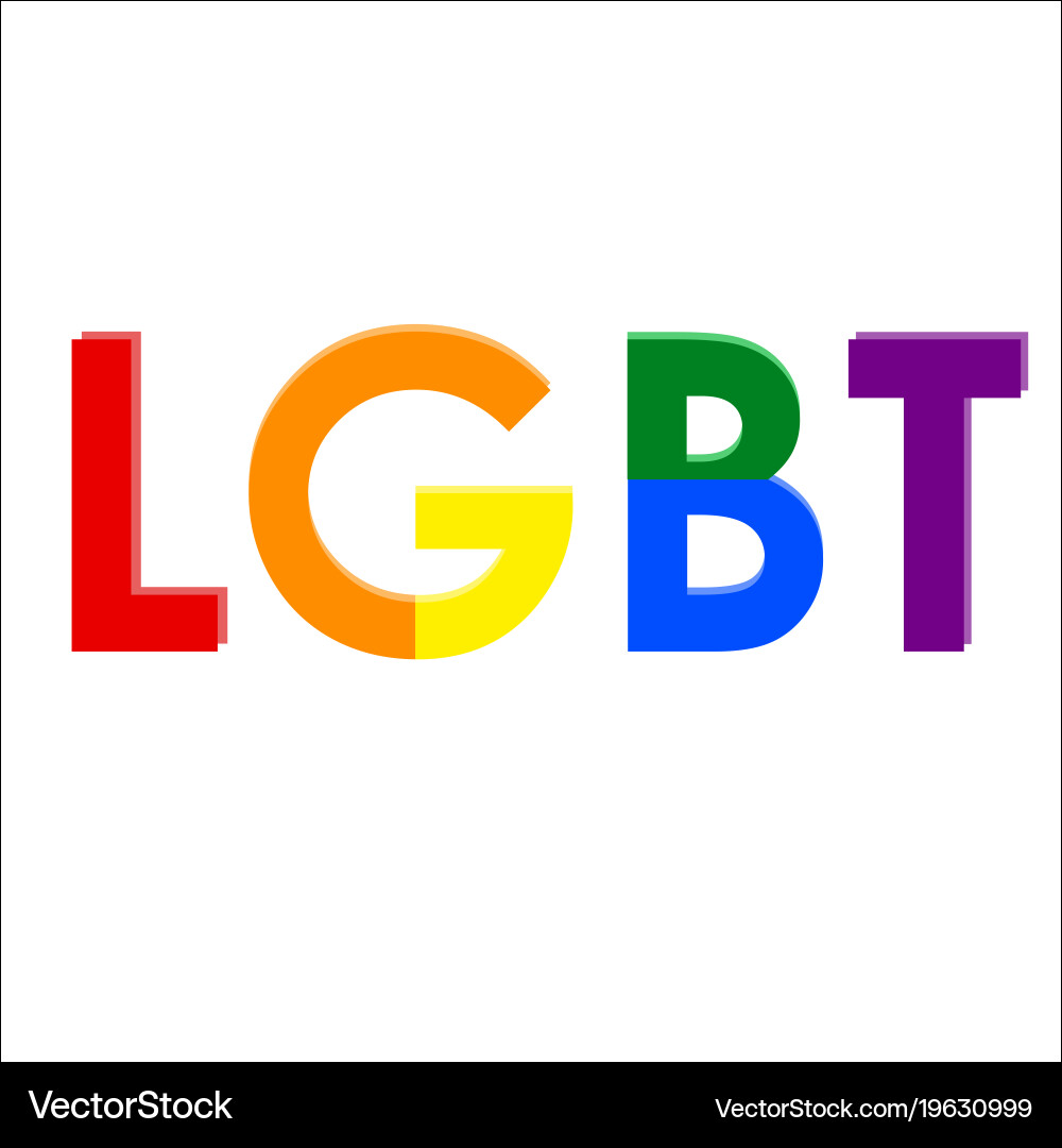 Lgbt letters representing the community Royalty Free Vector