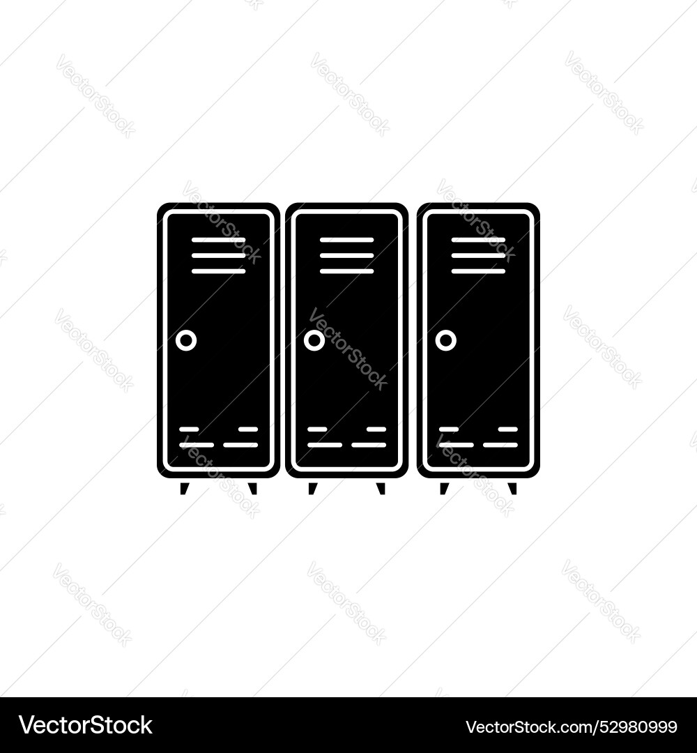 Locker icon set room storage school and gym Vector Image