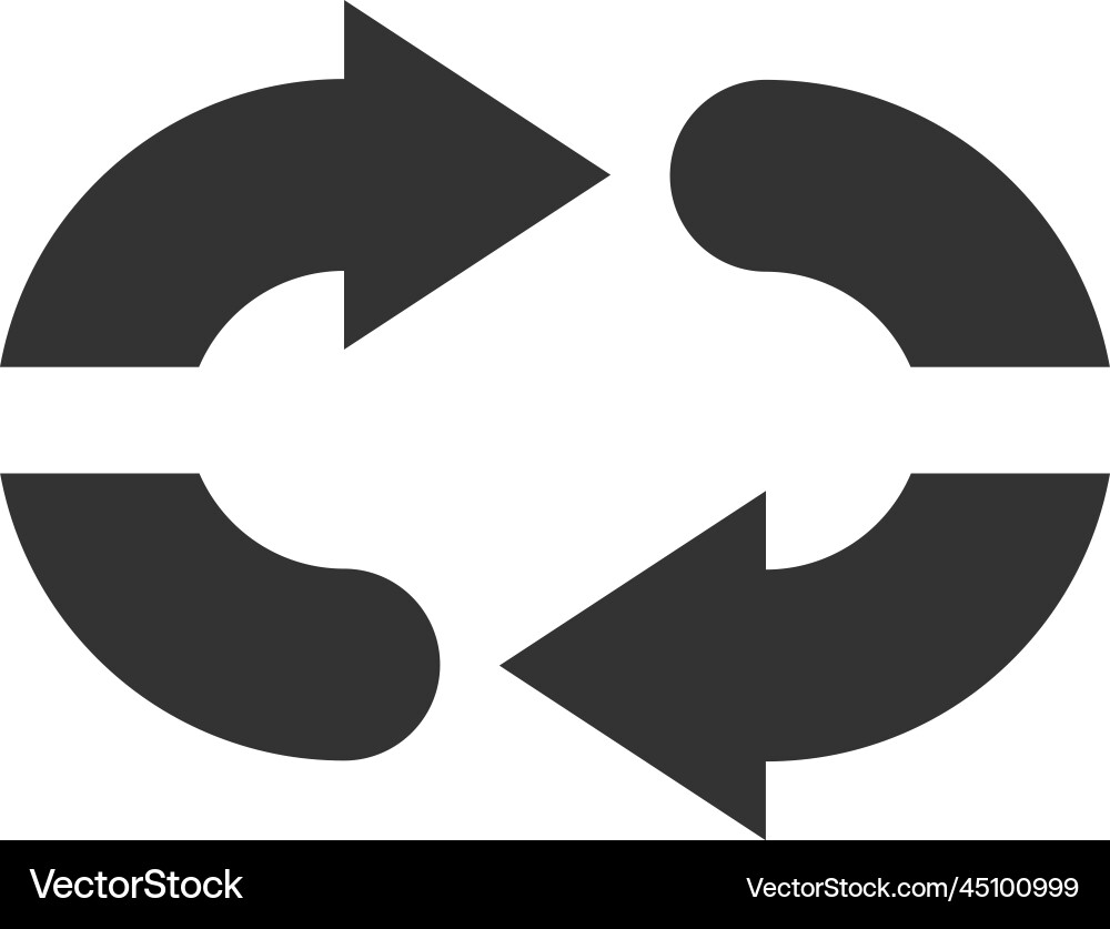 Repeat left right icon Royalty Free Vector Image