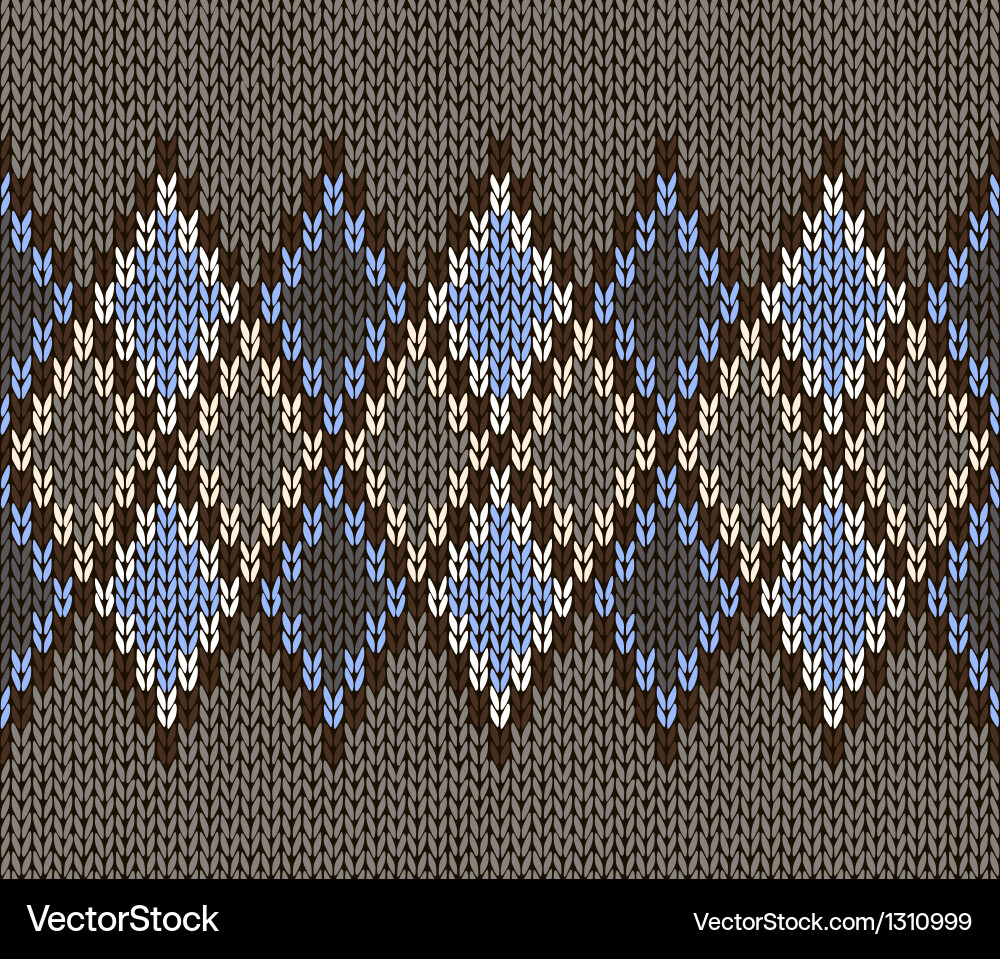 Seamless jacquard knitted pattern Royalty Free Vector Image