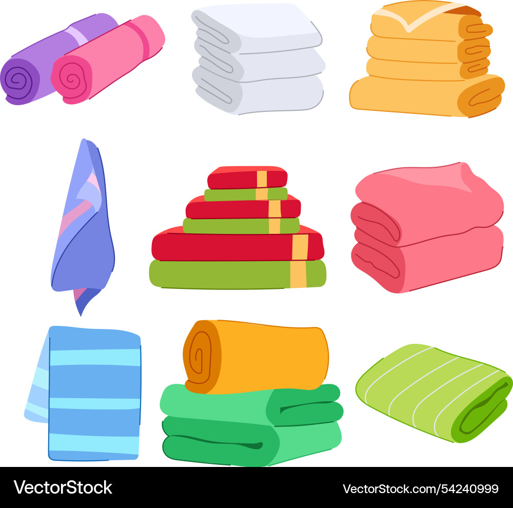 Spa towel set cartoon Royalty Free Vector Image