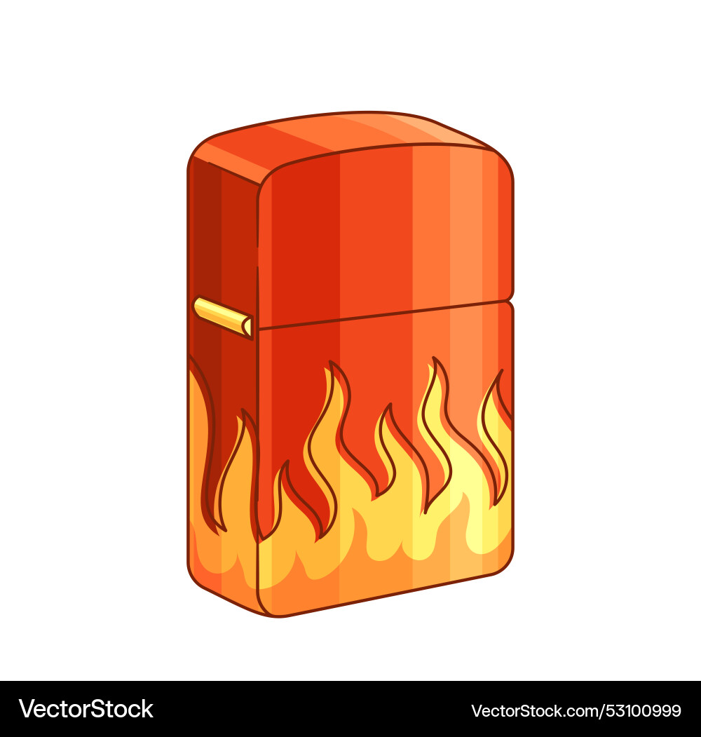 Vibrant stylish lighter featuring a bold flame Vector Image