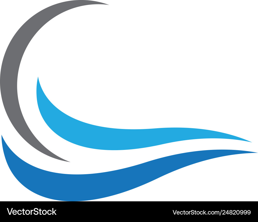 Wave symbol design Royalty Free Vector Image - VectorStock