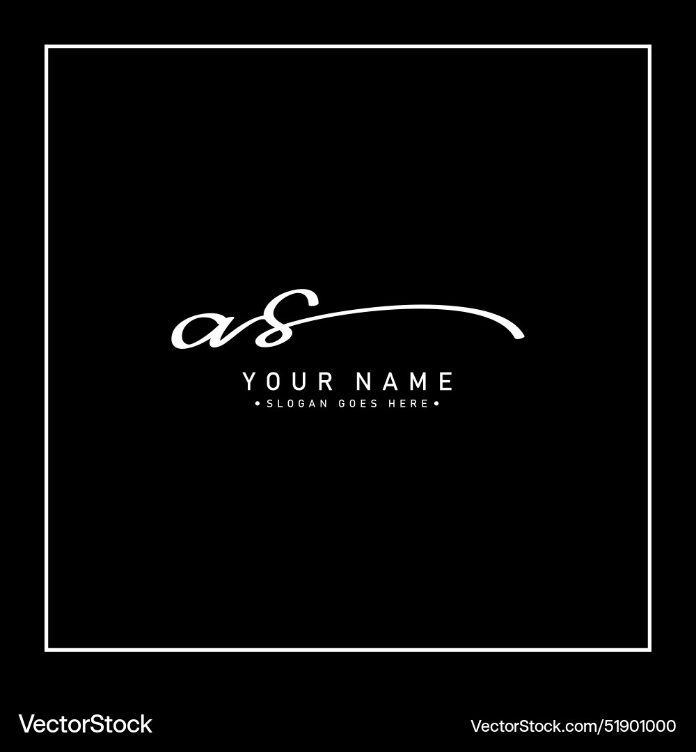 Initial letter as logo template in handwritten Vector Image