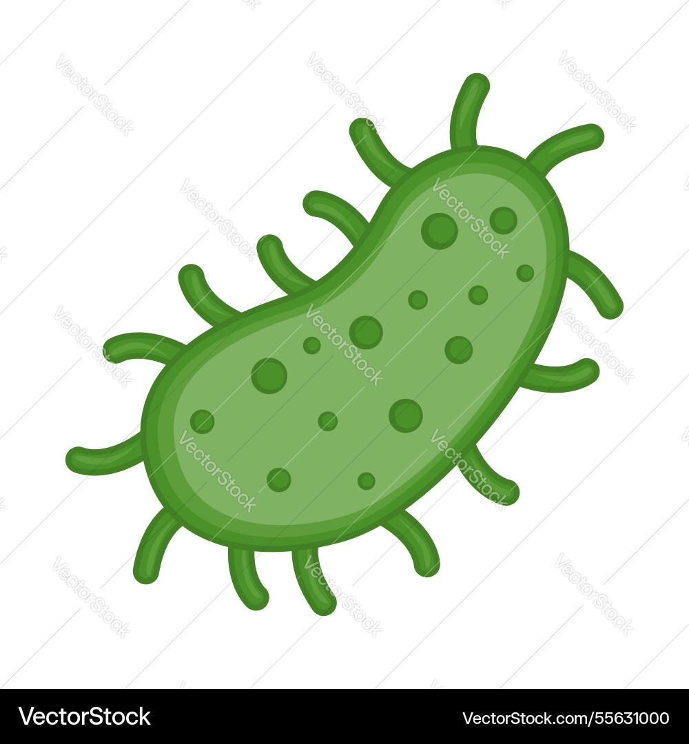 Microbe sign emoji icon symbol Royalty Free Vector Image