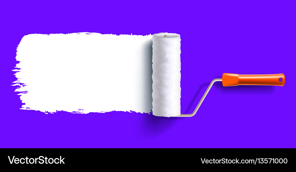 Paint Roller Brush Royalty Free Vector Image - VectorStock