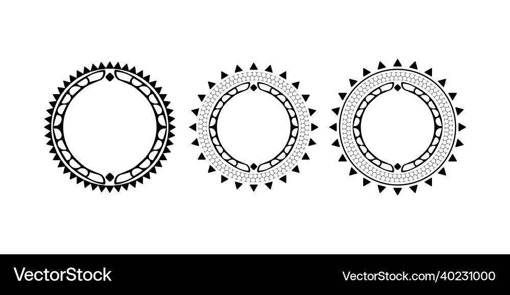 Polynesian style pattern round tattoo polynesia Vector Image