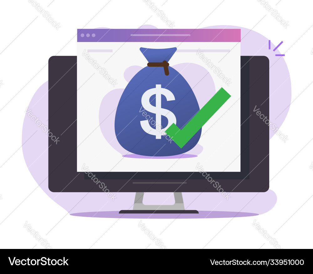 Successful Online Money Transfer Icon Royalty Free Vector