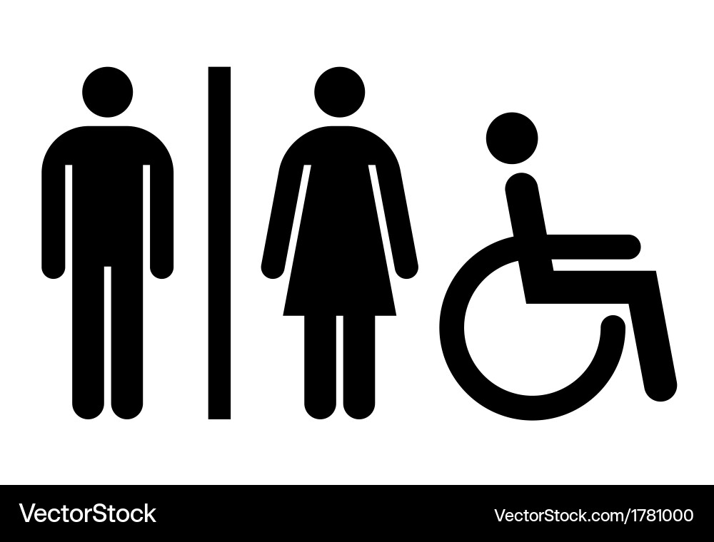 Toilet wc restroom sign Royalty Free Vector Image