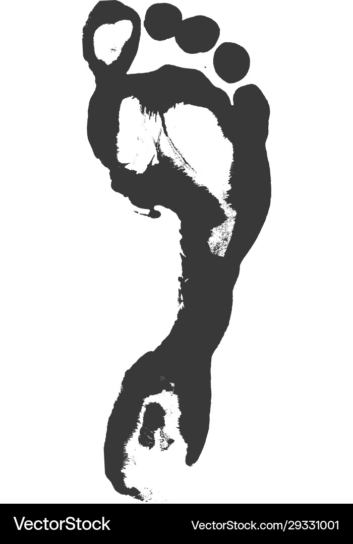 A footprint Royalty Free Vector Image - VectorStock