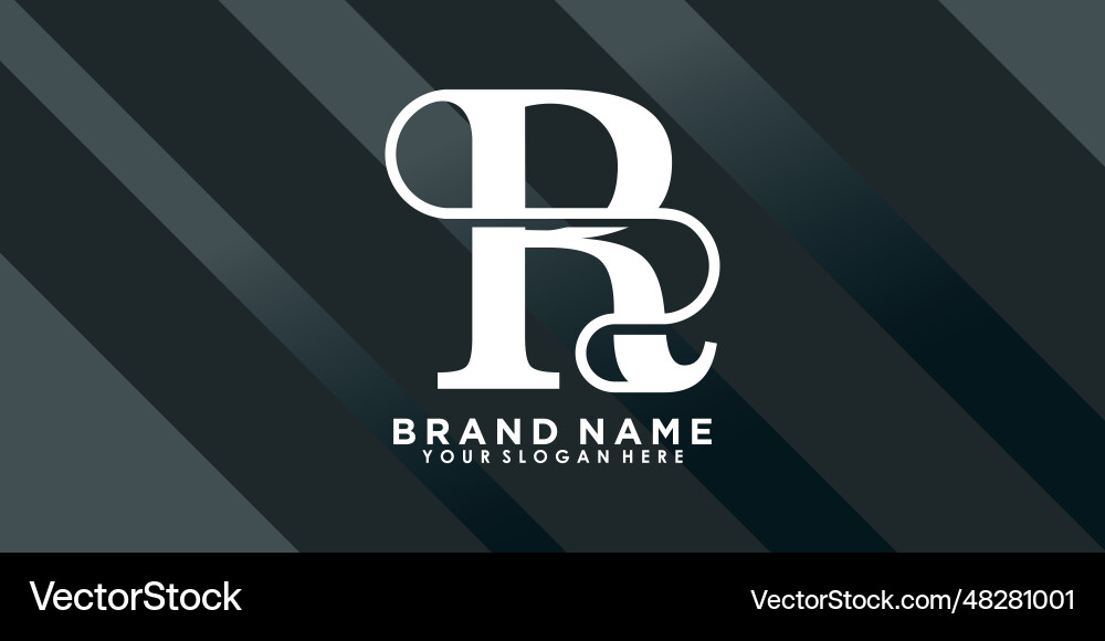 Brand name logo design with letter r creative Vector Image