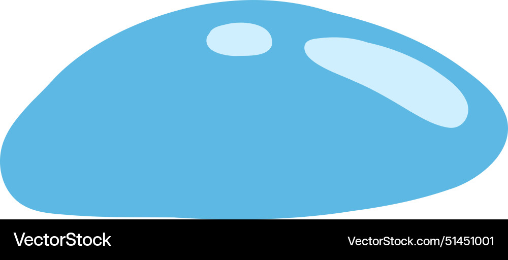 Cartoon blue dripping water drop splash spray Vector Image