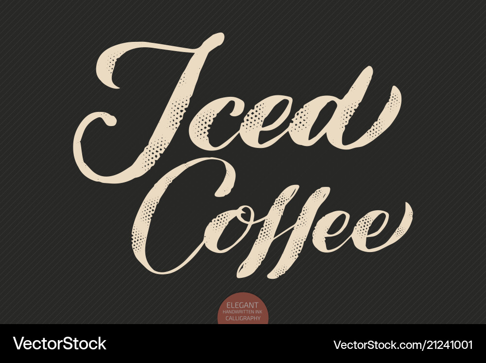 Coffee lettering hand drawn calligraphy Royalty Free Vector