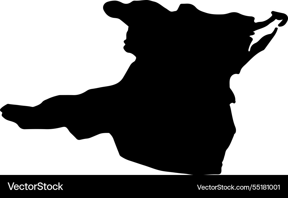 Constanta romania silhouette map Royalty Free Vector Image