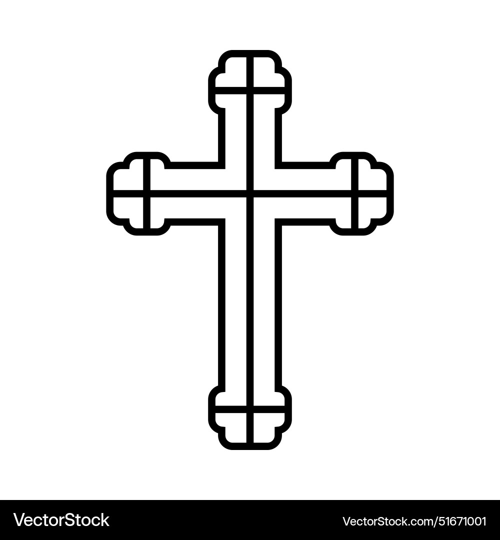Cross icon christian symbol Royalty Free Vector Image