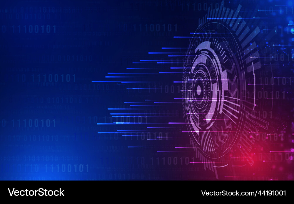 Digital ai big data technology futuristic blue iot