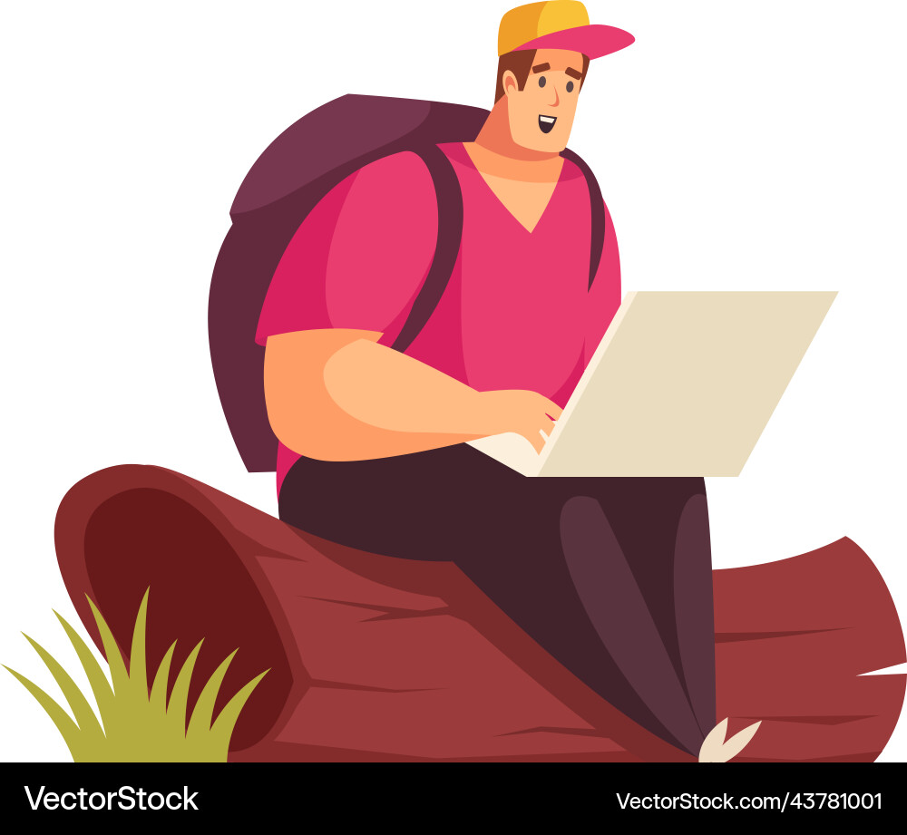 Freelancer cartoon Royalty Free Vector Image - VectorStock