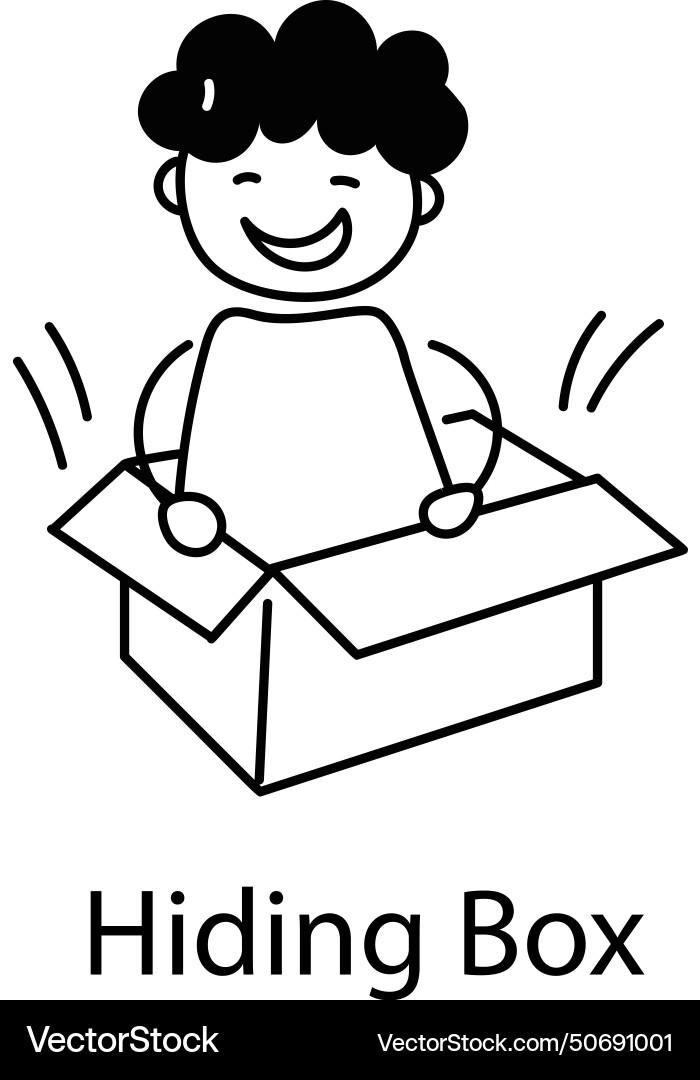 Hiding box Royalty Free Vector Image - VectorStock
