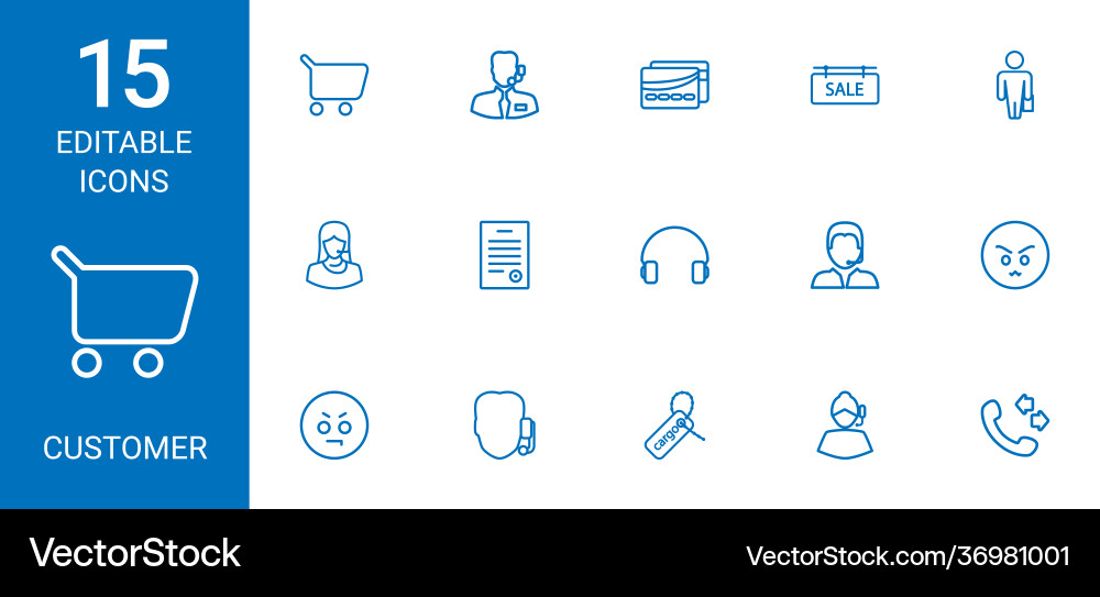 Kunden-Icons Lizenzfreies Vektorbild - VectorStock
