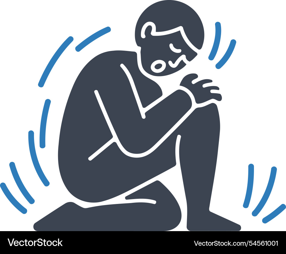 Mental health distress icon Royalty Free Vector Image