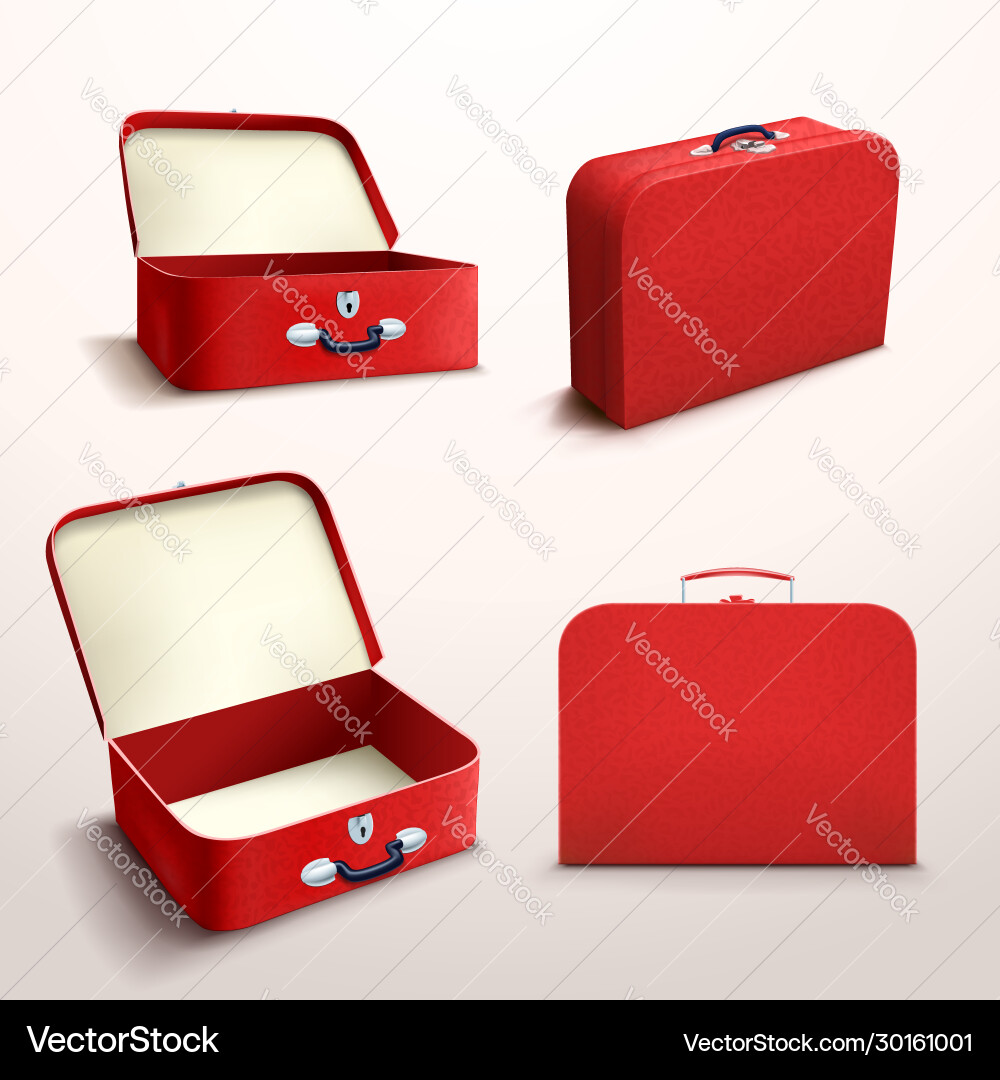 Red case on white Royalty Free Vector Image - VectorStock