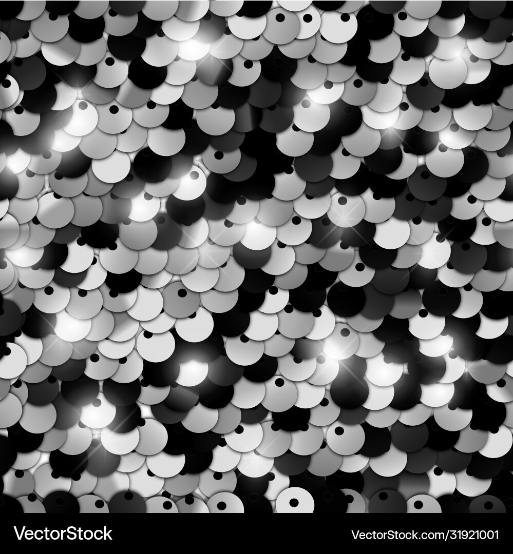 Seamless silver texture with sequins Royalty Free Vector