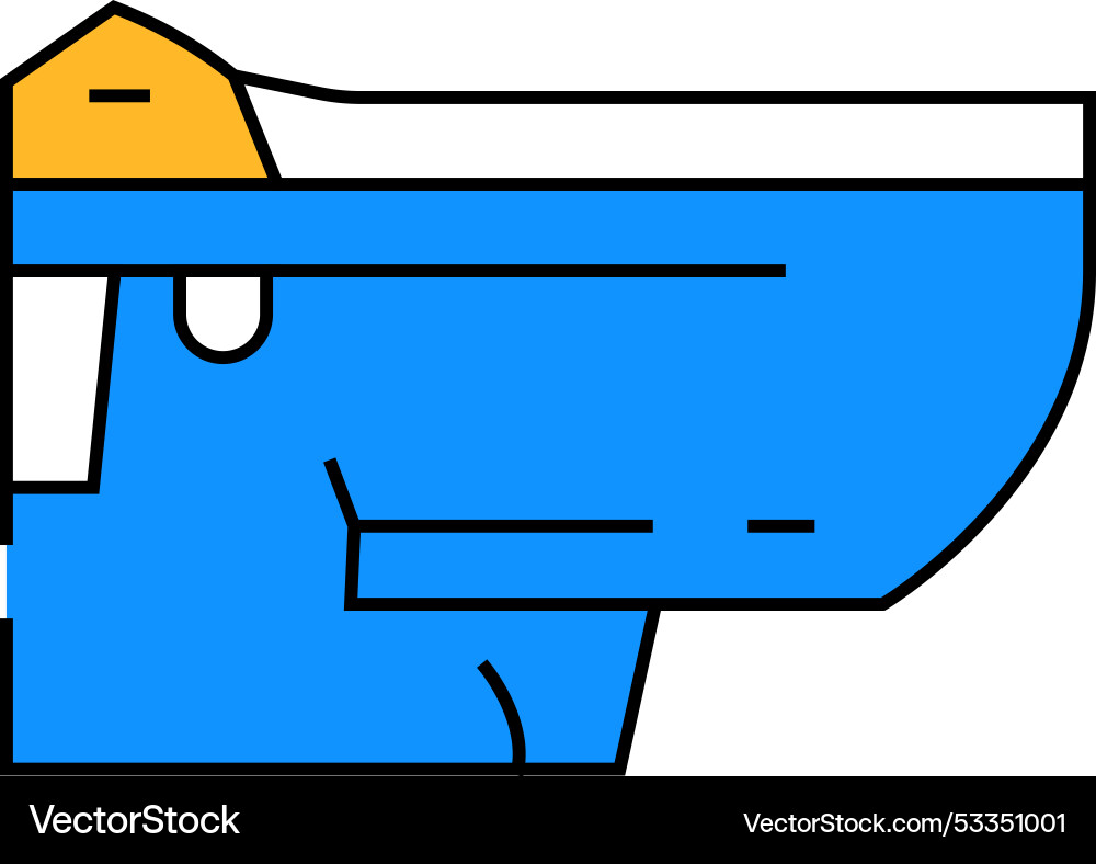 Smart toilet home icon color Royalty Free Vector Image