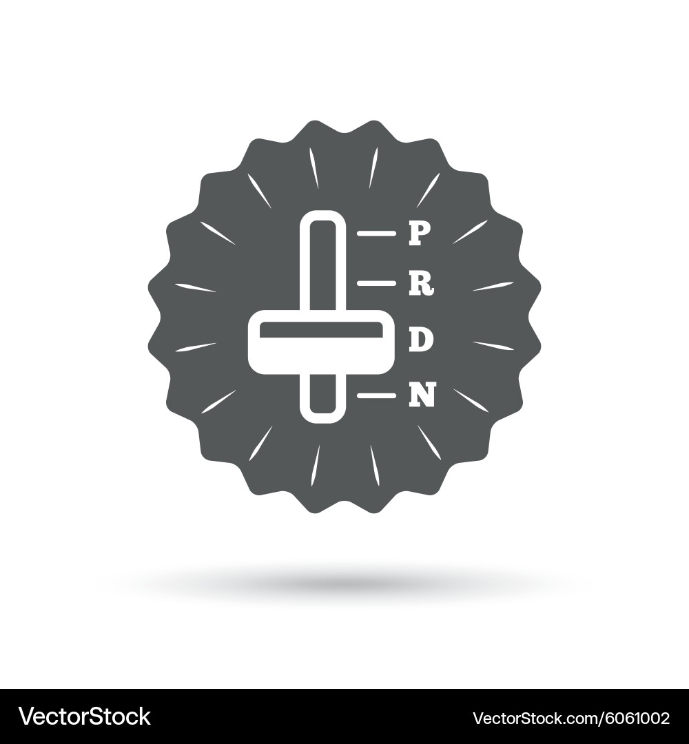 Automatic transmission sign icon auto control Vector Image
