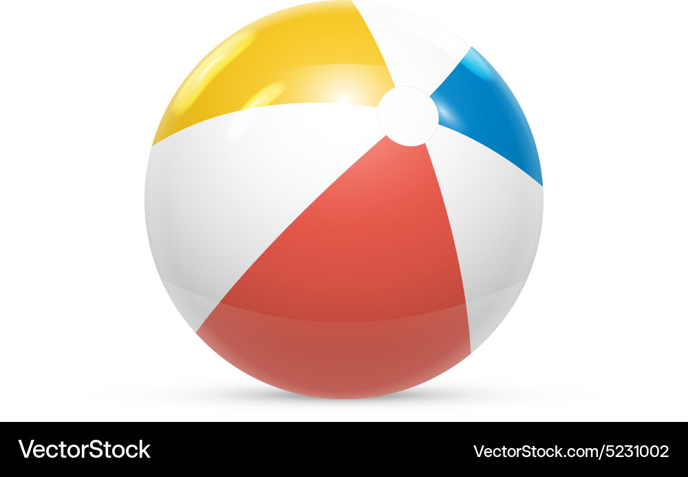 Beach ball isolated on white background Royalty Free Vector