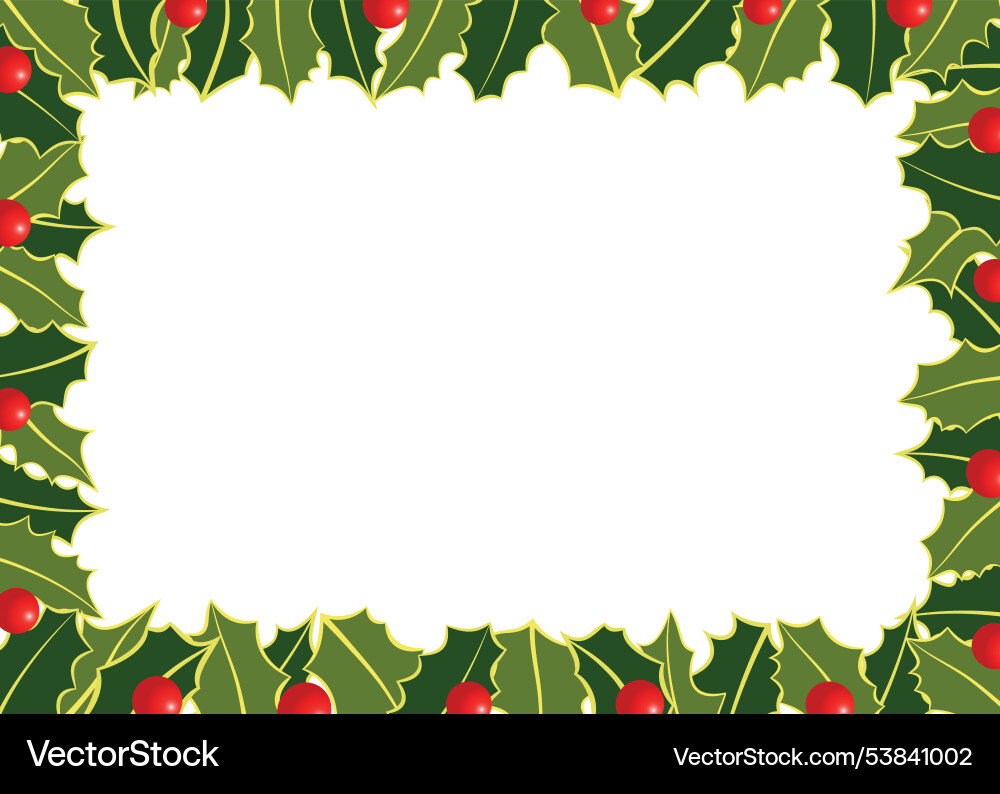 Christmas holiday frame template for card Vector Image