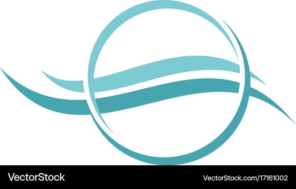 Cool Water Flow Logo Royalty Free Vector Image