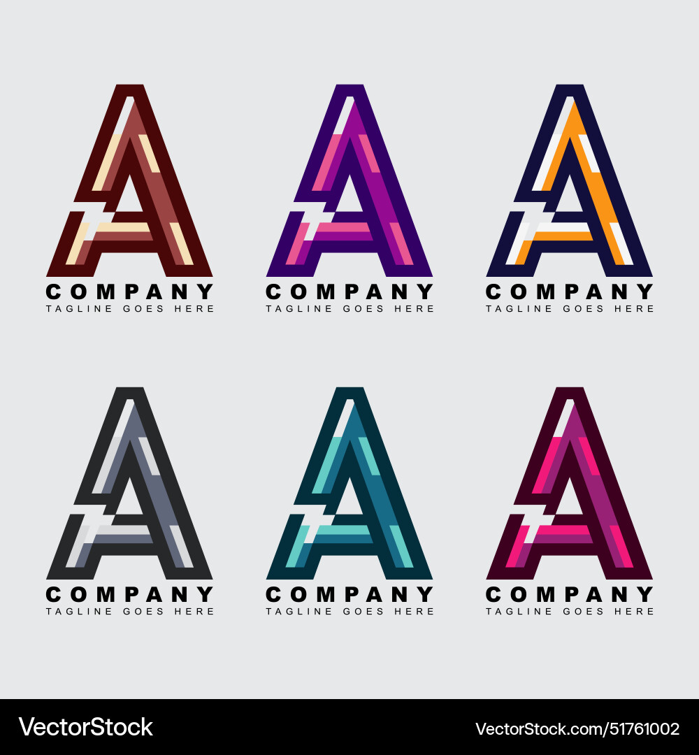 Creative letter a logo design template Royalty Free Vector